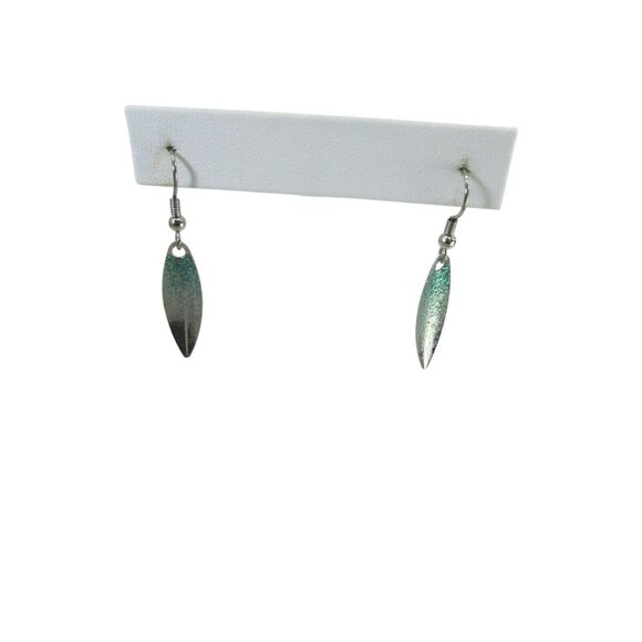 Unbranded | Jewelry | Pink Green Drop Dangle Earrings Pierced Silver ...